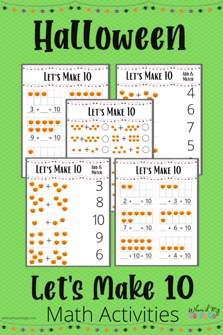 Halloween Making 10 Worksheets Free Preschool Math Activity