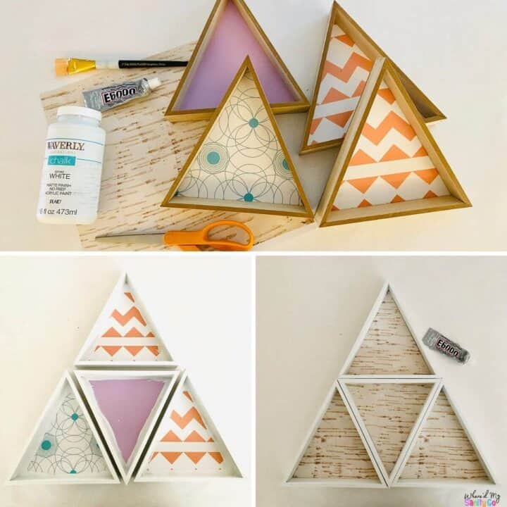 DIY Triangle Wooden Shelf