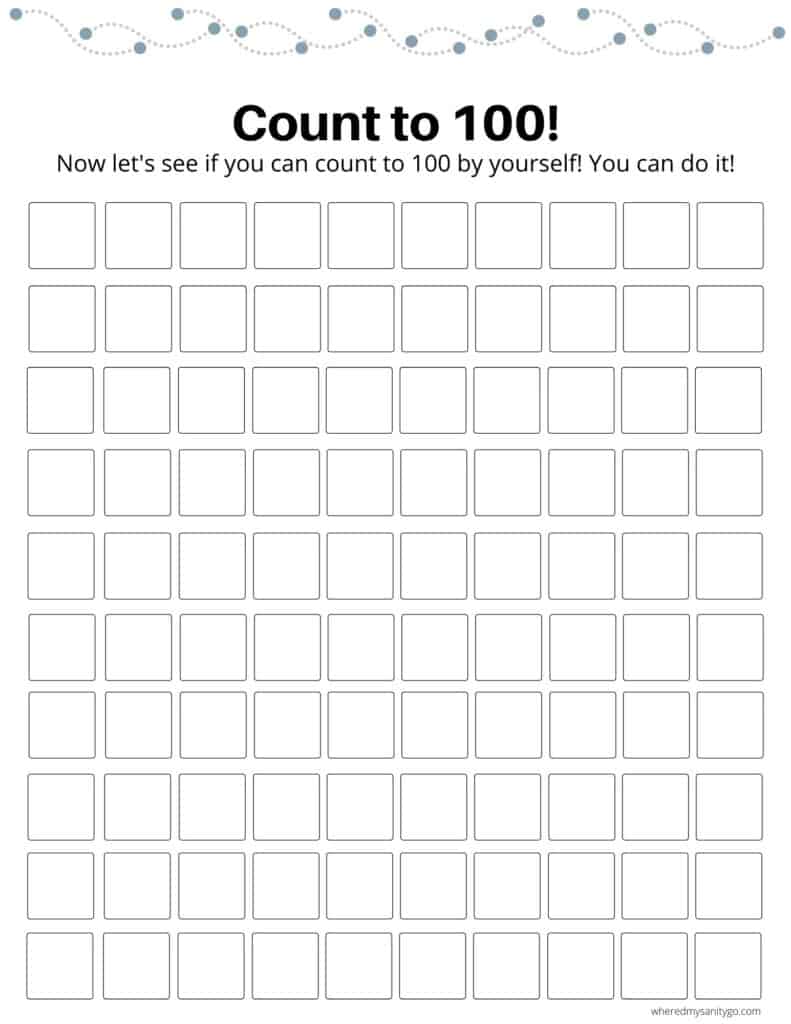 Free Counting to 100 Worksheets & 100 Chart Printable + 15 Creative Use Ideas
